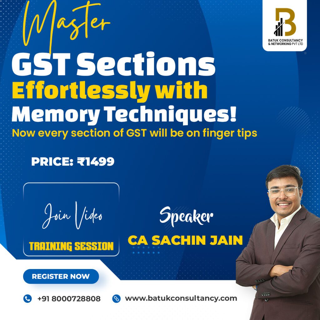 Master GST Sections Effortlessly with Memory Techniques -Video Course