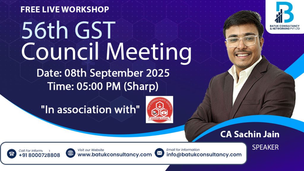 Free Live Workshop on 56th GST Council Meeting